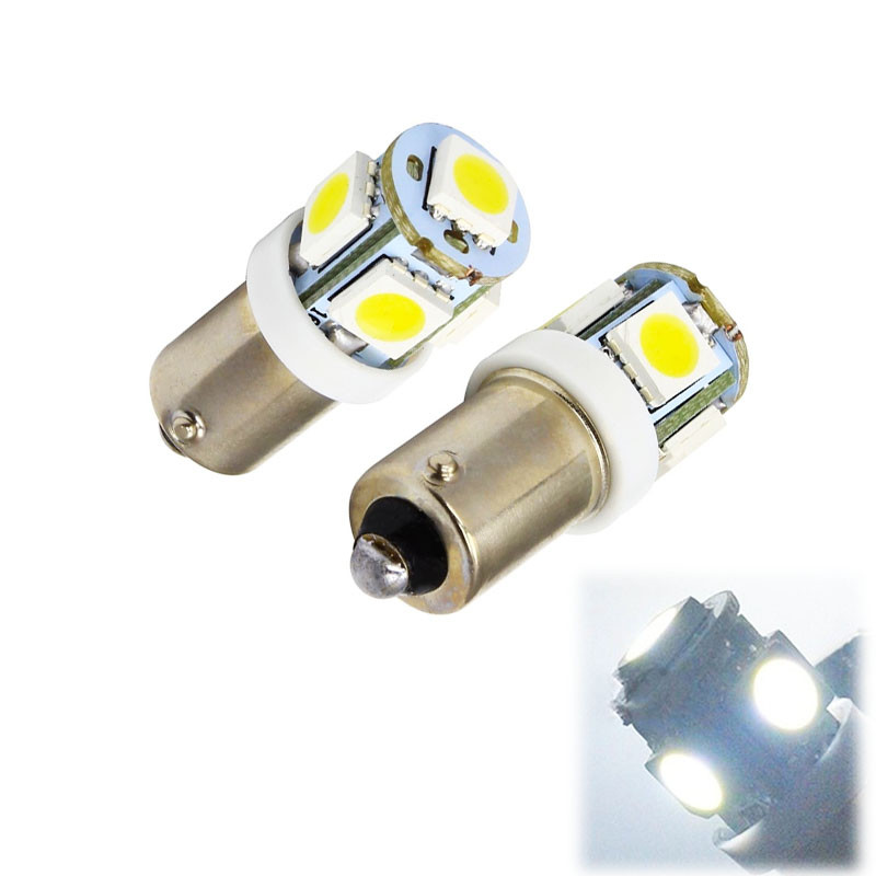 Купити LED BA9S T4W лампа в автомобіль 2шт, 4+1 SMD 5050, білий в Києві ...