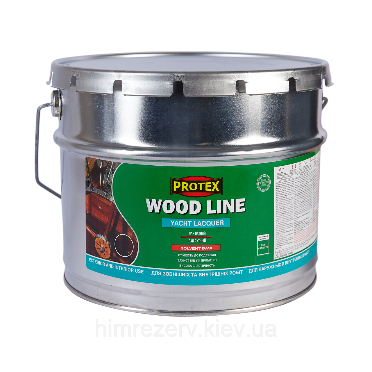 Лак поліуретановий яхтний WOOD LINE PROTEX 9.3кг (тара 10л) глян./напівмат. (ID#1456103318 ...