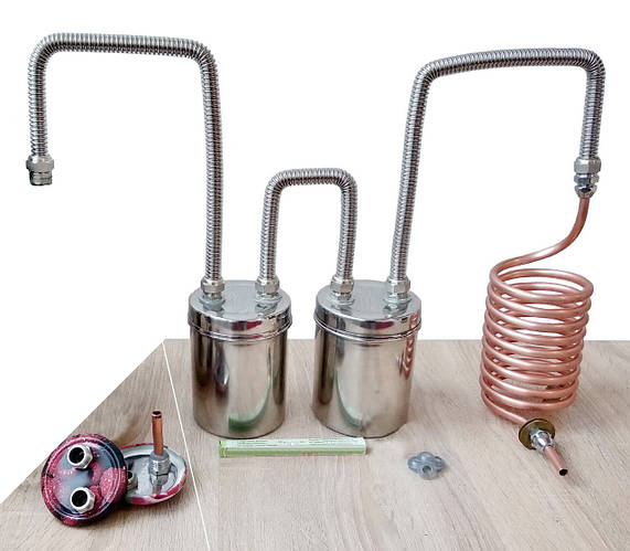 Купить Змеевик медный непроточный + 2 сухопарника под не проточную воду ...