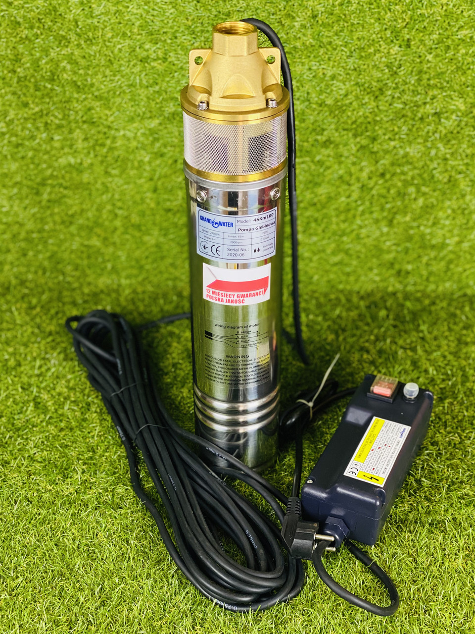 Насос глубинный 4SKM 100 0.75 кВт GRANDWATER (Польша) скважинный водяной вихревой насос, цена ...