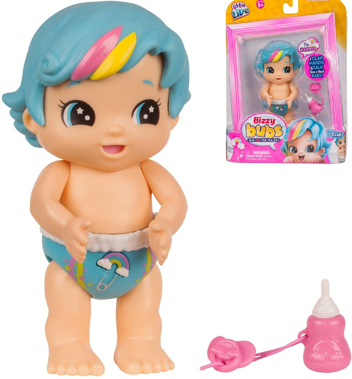 Интерактивная Кукла Харпер Х Little Live Bizzy Bubs Clap Baby Harper ...