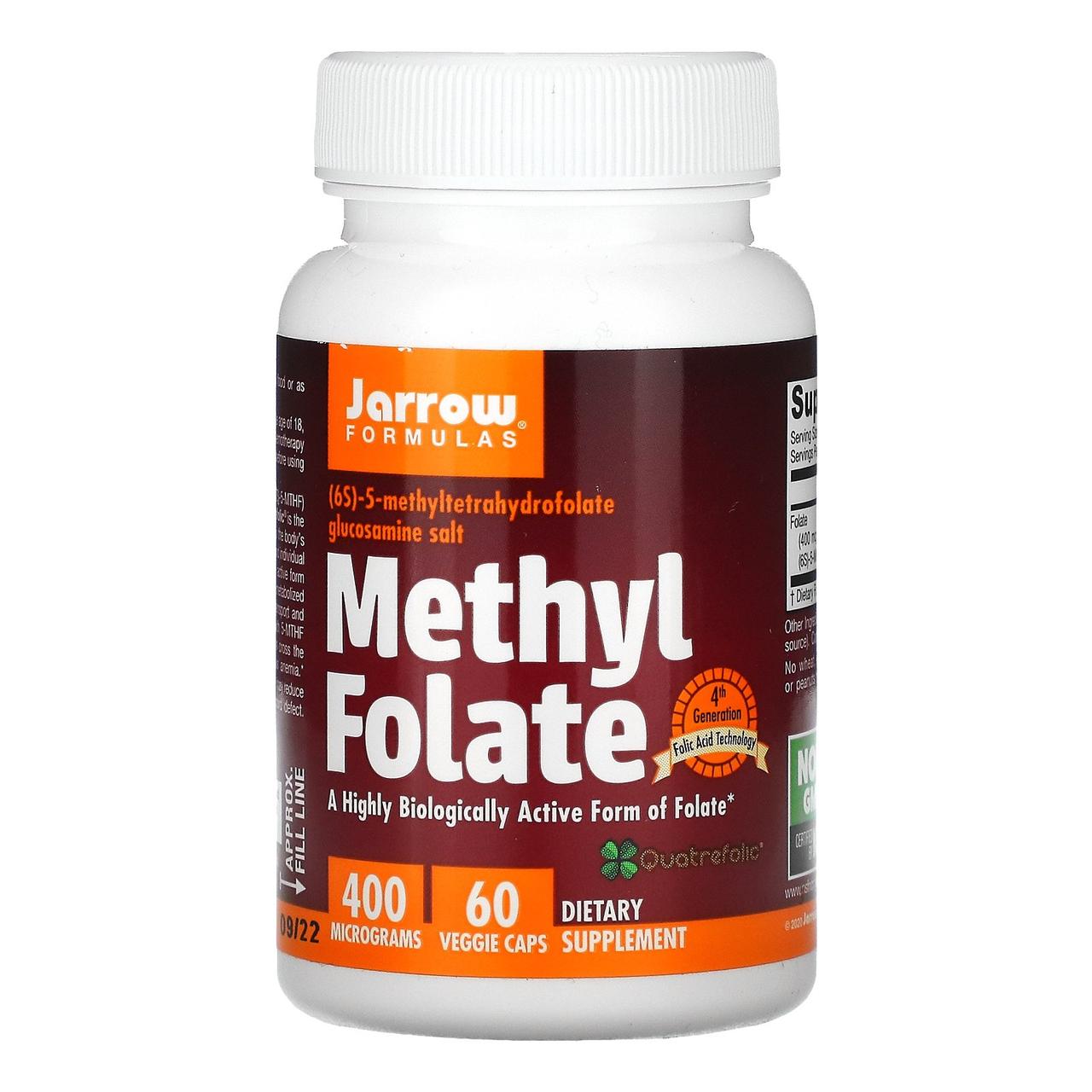 Метилфолат, Methyl Folate, Jarrow Formulas, 400 мкг, 60 капсул купить ...