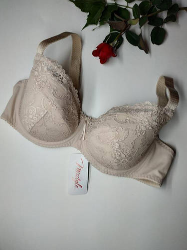 Купить Отличный бюстгальтер на поролоне кружевной беж 95В Беларусь misstyle 2545, цена 685 ...