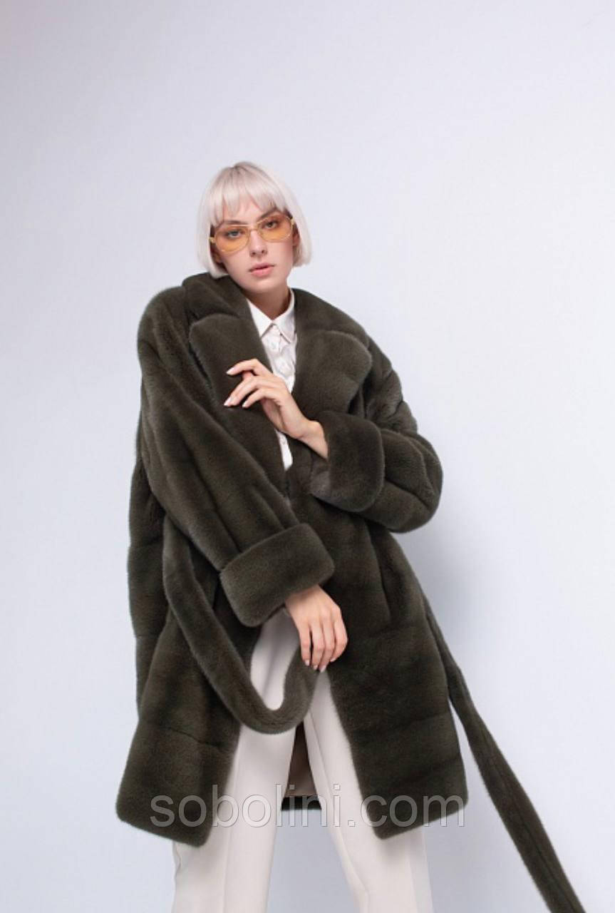 Шуба норкова під пояс продаж ціна у Києві Жіночі шуби від Хутряна фабрика Tm Sobolini в