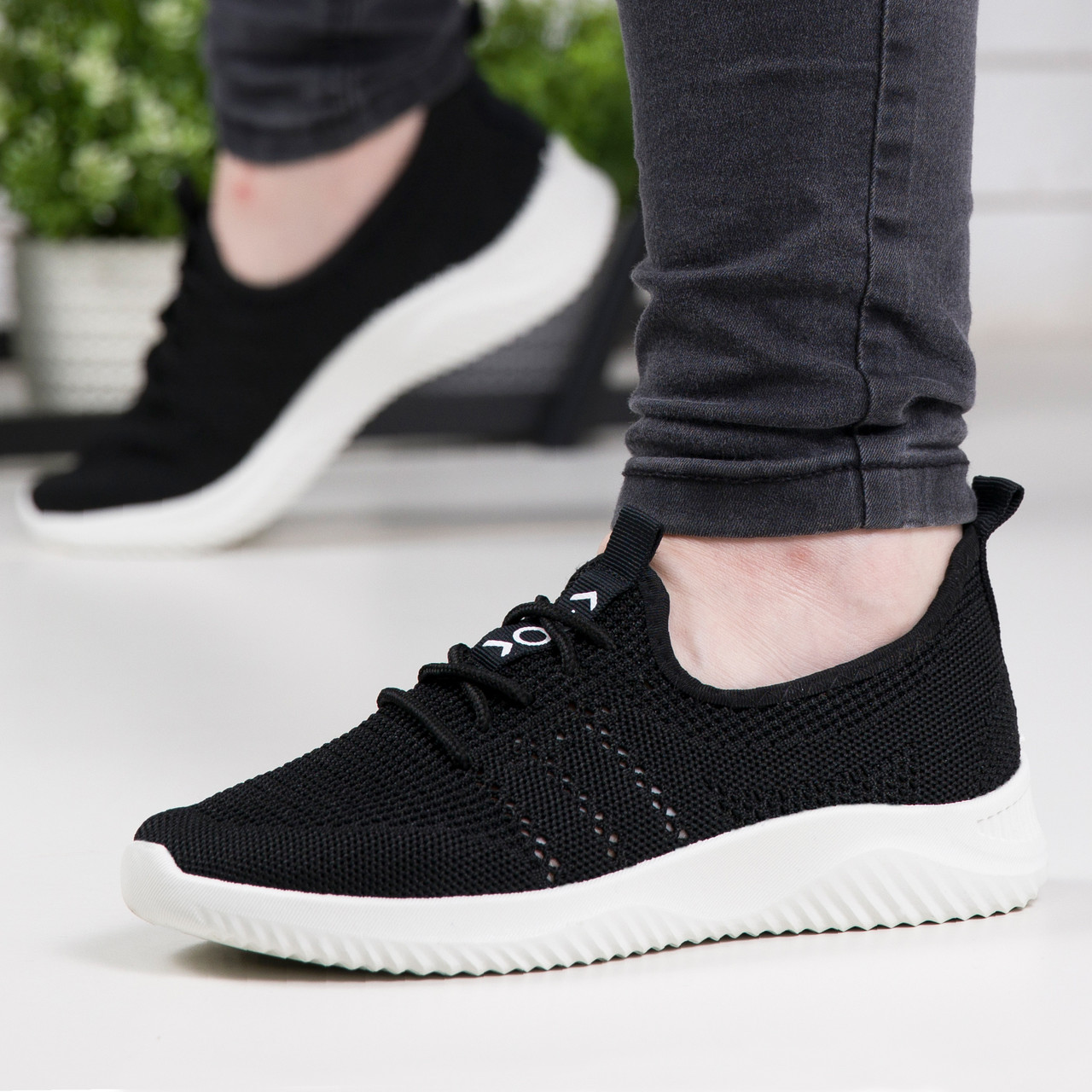 Купить Кроссовки женские на лето черные текстильная сетка 36р дешево от ...