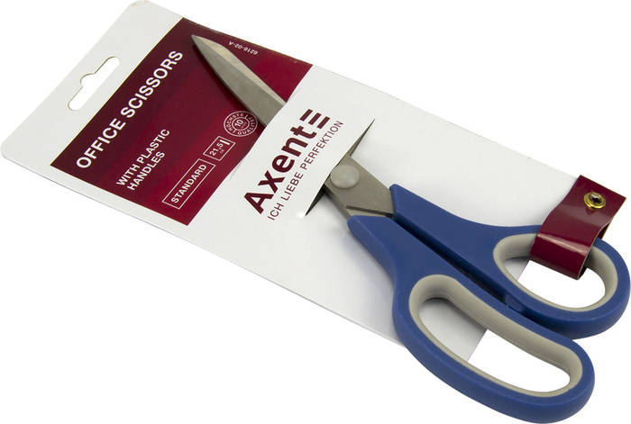 Купити Ножиці офісн. "Axent" №6216-02-A 21,5см сині(10)(100), ціна 73.50 ₴ - Prom.ua (ID ...