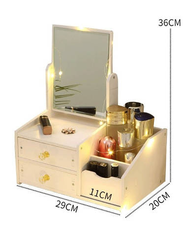 Мини-комод с зеркалом настольный для косметики, украшений, фурнитуры 29 ...