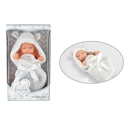 Пупс пупсик для дівчинки від 1 року 211-3/4 Лялька карапуз з ковдрою ...