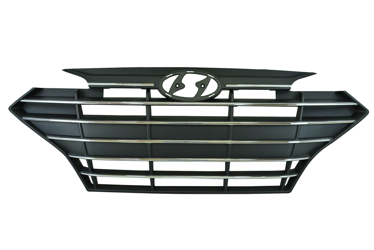 Решетка радиатора Hyundai Elantra 6 AD (2018-2020) рестайлинг хром (ID ...