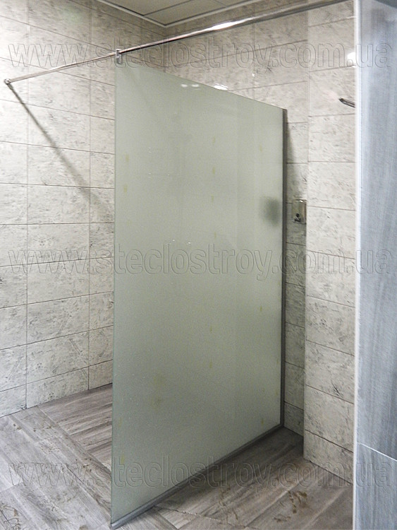 СТЕКЛЯННЫЕ ПЕРЕГОРОДКИ ДЛЯ ДУША МАТОВЫЕ на заказ "СтеклоСтрой", 1448898314