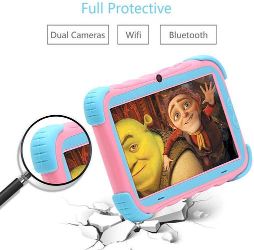 Детский планшет 7" Surfans Y57 Android 9 1/16Gb Розовый Защищённый ...