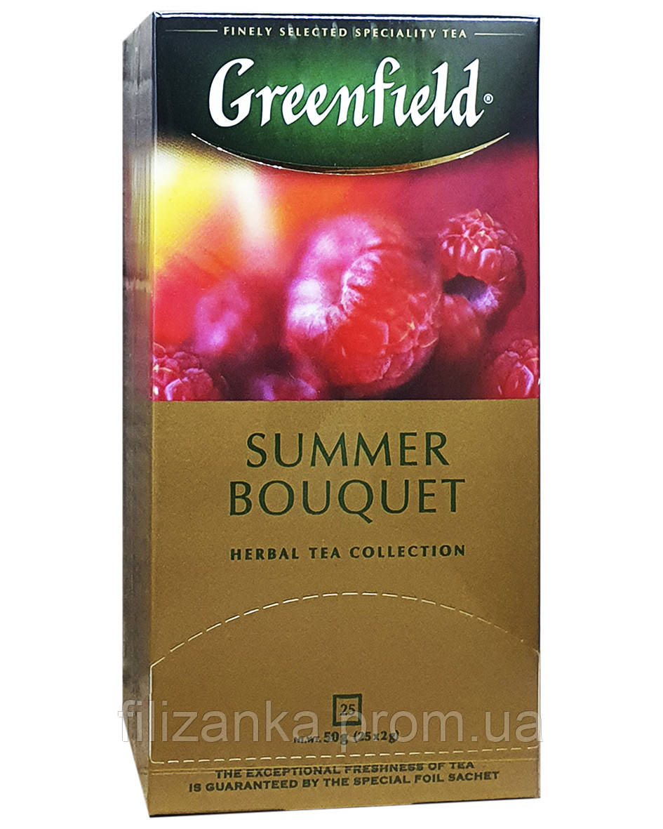 Чай Каркаде З Ароматом Малини в Пакетиках Greenfield Summer Bouquet 25 ...