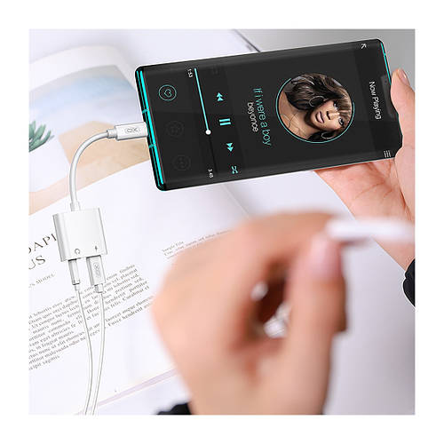 Переходник для айфона наушники обычные и зарядка с lightning на 3.5 XO ...