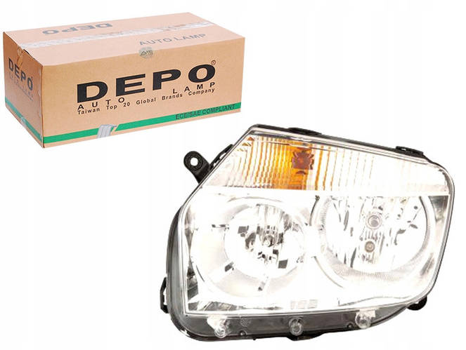 Фара Передняя Dacia Renault Duster 2010-2013 Левая H7 H1 Авт. Мех.Рег ...