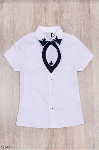 Школьная Блузка для Девочки с Коротким Рукавом Рост 116.134 (5,9 Лет ...