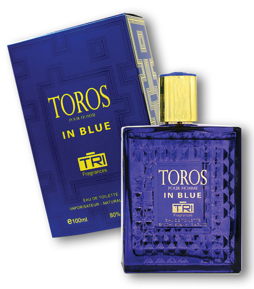 Туалетна вода чоловіча TOROS IN BLUE 100 мл, TRI Fragrances ОАЕ (ID ...