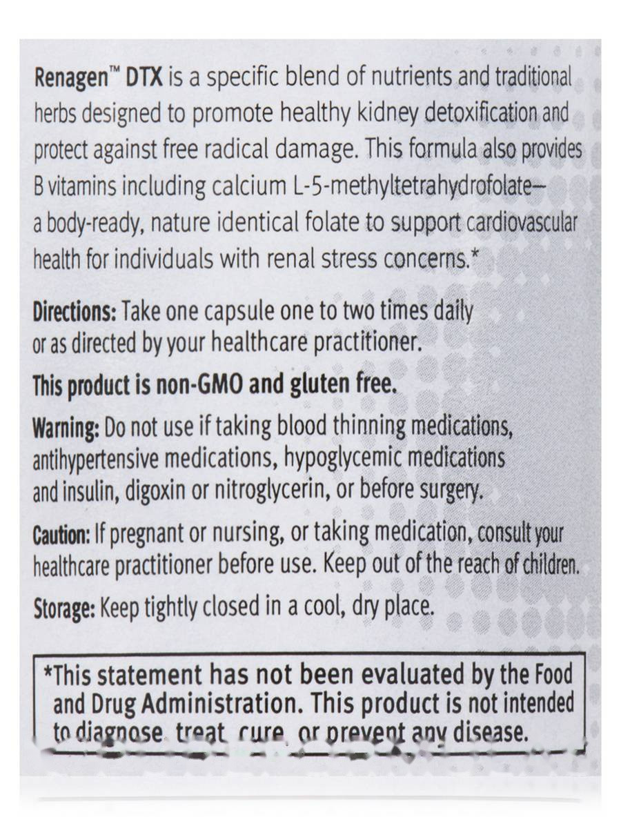 Купить Ренаген DTX, Renagen DTX, Metagenics, 60 Капсул, цена 2733 ...