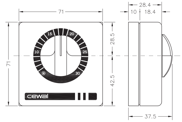 Комнатный термостат cewal rq10 схема подключения