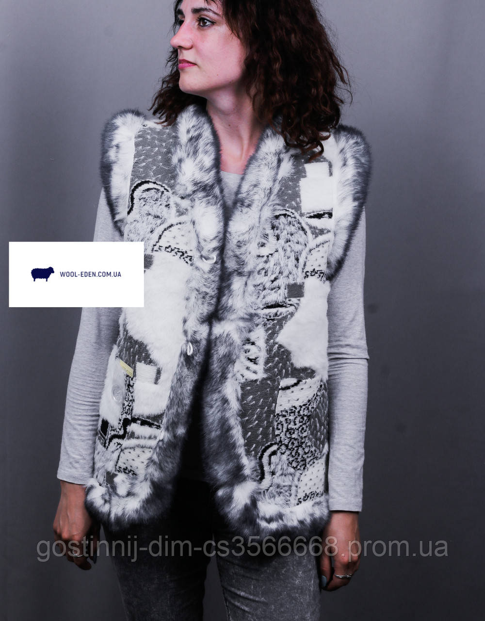 Меховая Жилетка Из Овчины Женская Белая, Жилет Меховой Женский, Жилетка ...