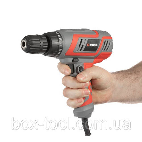Дрель-шуруповерт электрическая 320 Вт, 220 В, 0-750 об/мин, 0.8-10 мм, 10 Нм INTERTOOL DT-0103 ...