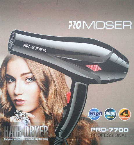 Купить Профессиональный фен для волос Promoser Pro-7700, 3000Вт, цена ...