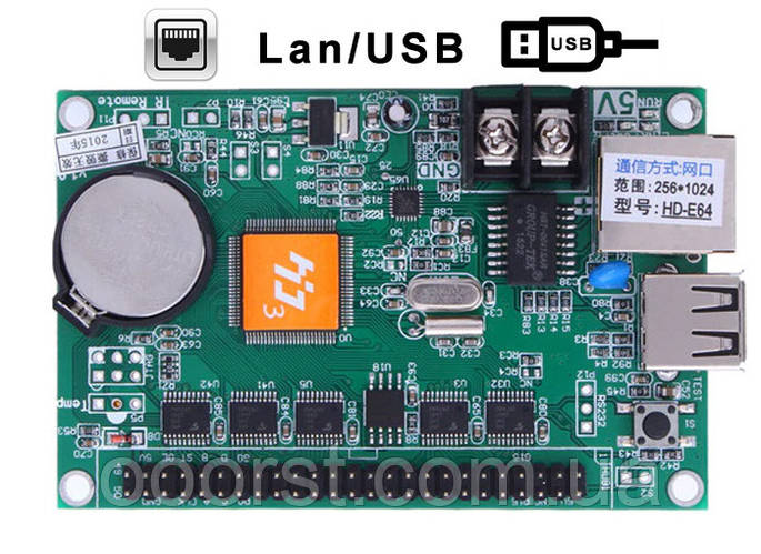 Контроллер HD-E64 для светодиодных LED экранов(бегущих строк), цена ...