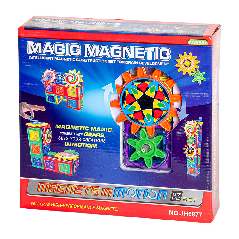Купити Магнітний конструктор із шестірнями Magic magnetic 37 деталей ...