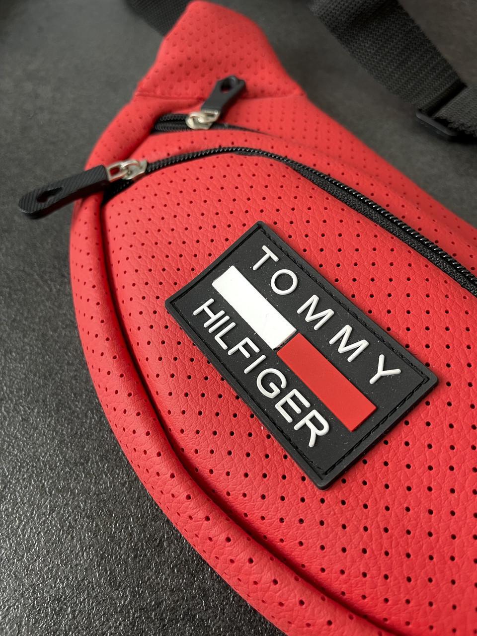 Бананка Мужская | Женская красная Tommy Hilfiger поясная сумка суприм ...