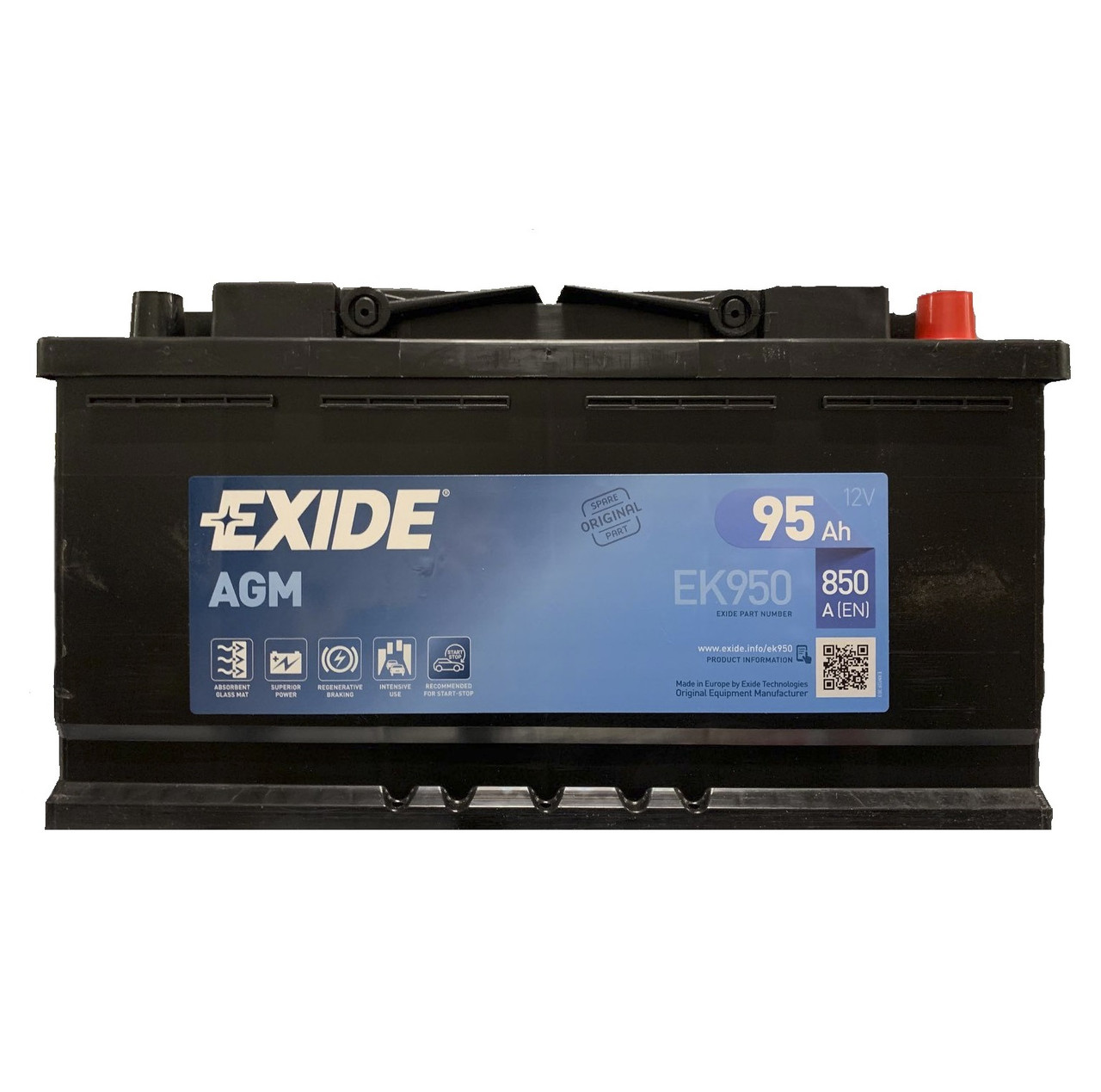 Аккумулятор EXIDE AGM 95Ah 850A R (ID#1454139602), цена: 5200 ₴, купить ...