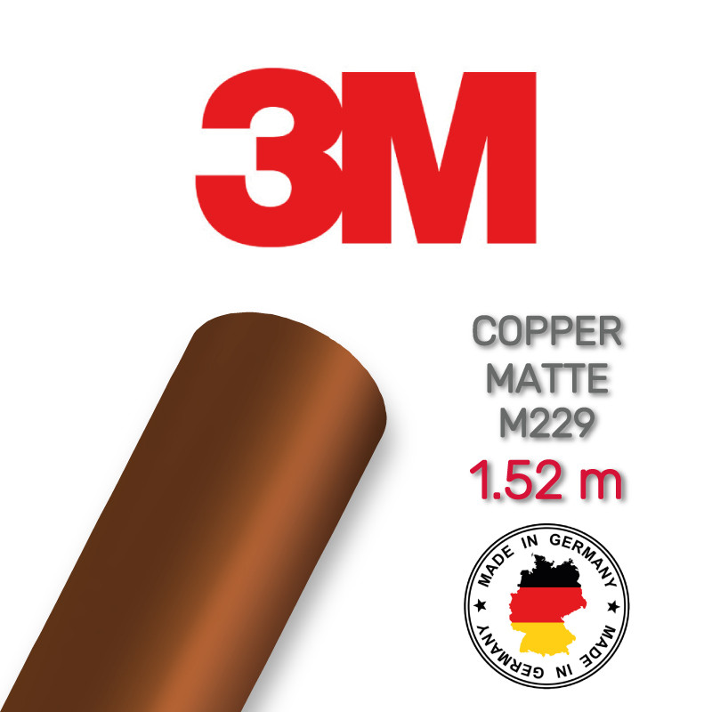 3M 2080 M229 Matte Copper Metallic — матова плівка під мідь 1.524 м ...