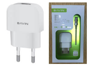 Купить Зарядное устройство 220В с кабелем USB - Type-C BAVIN 100шт PC755Y-TYPEC, цена 80.22 грн ...