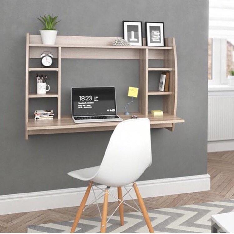 Навісний Письмовий Стіл З Полками, Настінний Комп'ютерний Стіл для ...