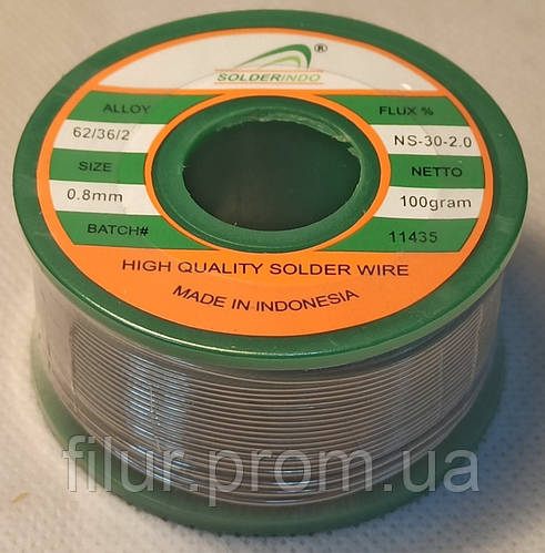 Купить Припой Solderindo W62AG2I2008A трубчатый Sn62/Pb36/Ag2 с флюсом ...