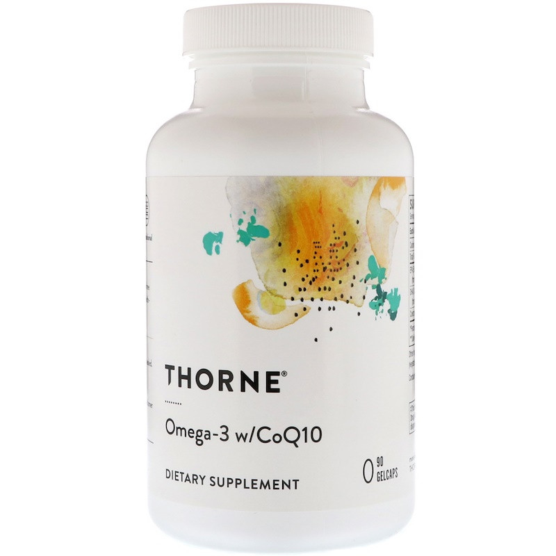 Thorne Research, Омега-3 с коэнзимом Q10, 90 желатиновых капсул (THR ...