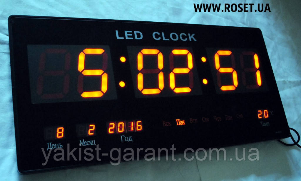 Настенные электронные часы LED Digital Clock JH 4622-4 RED, цена: 800 ...