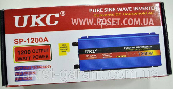 Инвертор - Pure Sine Wave Inverter UKC SP-1200A 1200W, цена: 3500 ₴, купить на Prom.ua