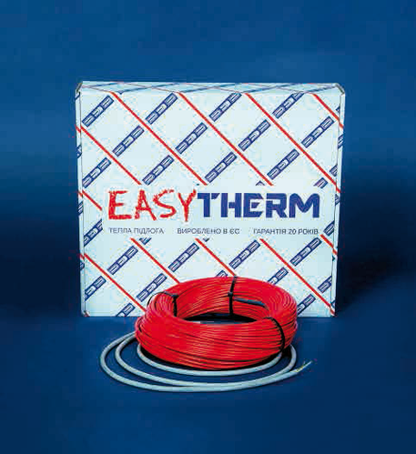 Нагрівальний кабель двожильний EasyTherm Easycable EC, 18 Вт/мп для внутрішнього встановлення d ...