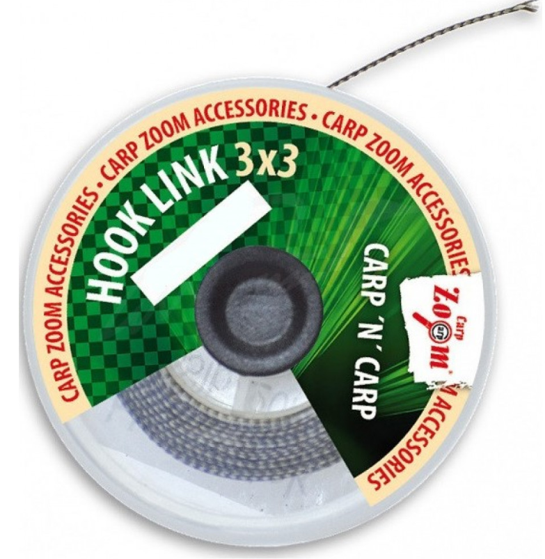 Купити Поводочний матеріал CarpZoom HookLink 3x3 (brown), 15lb, 20m ...