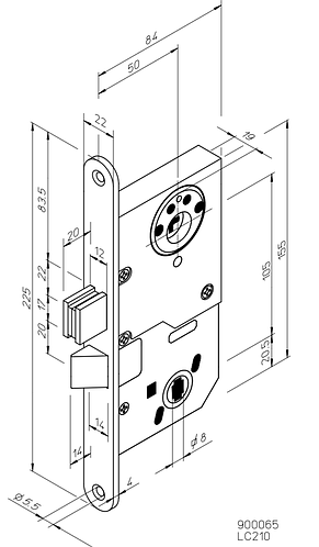 Купити Замок врізний ABLOY 1-WAY FIN LC210 CR хром (Фінляндія), ціна ...