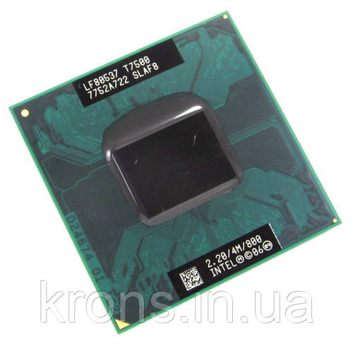 Процессор Intel Core 2 Duo T7500, 2 ядра, 2.2ГГц, PGA478, BGA479 ...