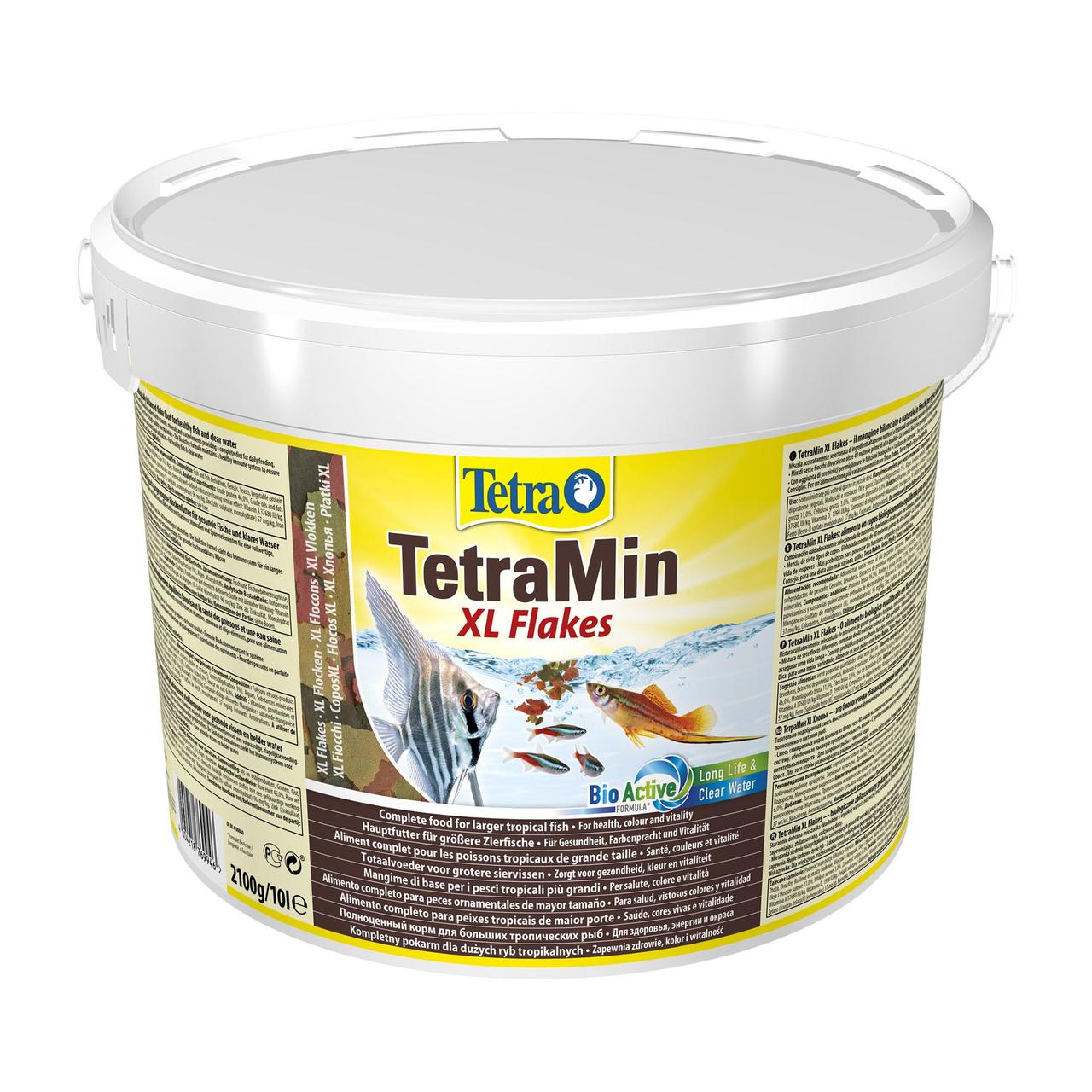 TetraMin XL Flakes 10 L / 2,1кг крупные хлопья для разнообразных ...