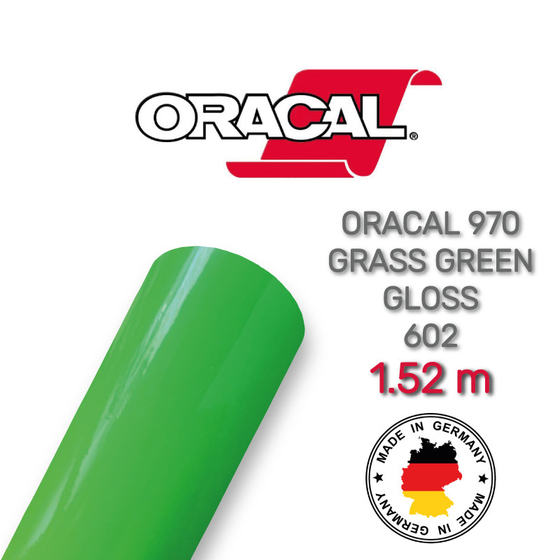 Глянцевая светло-зеленая пленка Oracal 970 Grass Green Gloss 602 ...