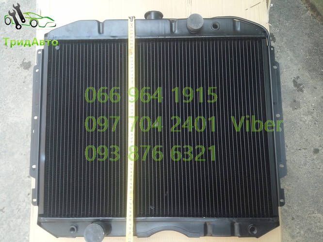 Радиатор охлаждения ГАЗ 3307,3309 (Медный 3-х рядный), Про-во: Кушеш ...
