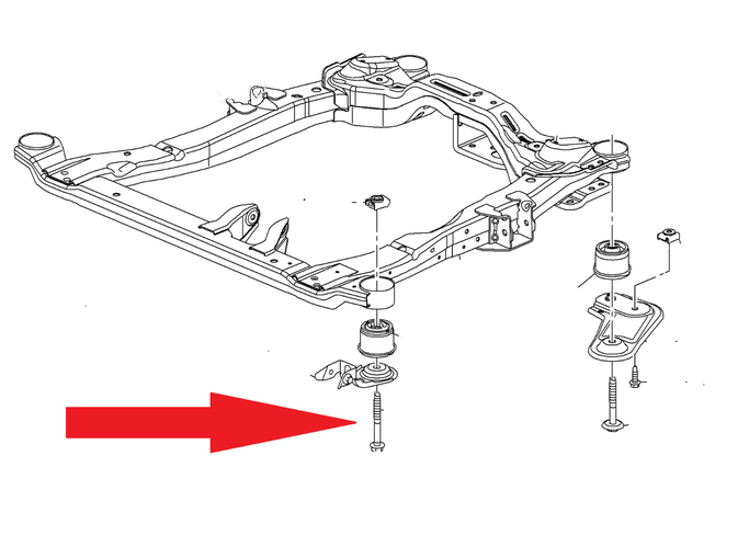 Болт сайлентблока подрамника GM 11570926 OPEL Astra-J Insignia ...