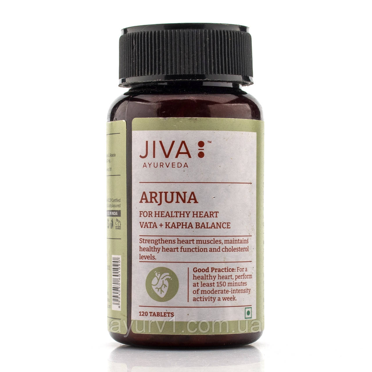 Арджуна, Джіва - 500 мг / Jiva Arjuna / 120 таб. аюрведа для сердця, при гіпертонії, тиску (ID ...
