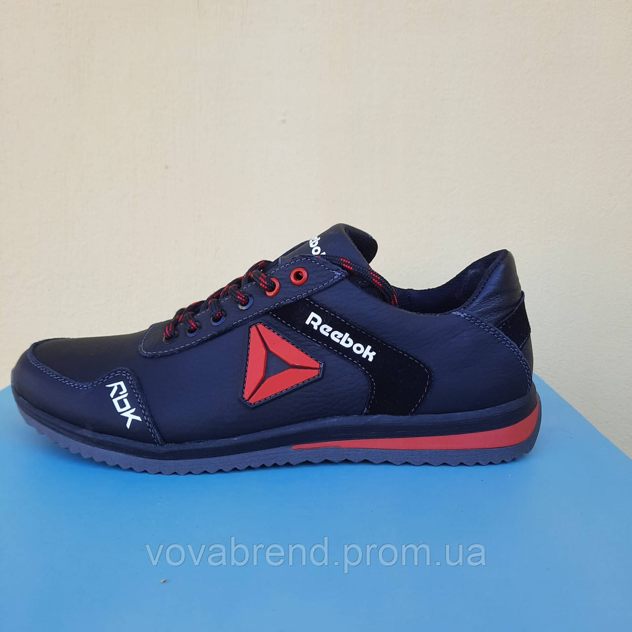 Кроссовки Кожаные на Подростка Мальчика Черные Reebok. — Купить ...