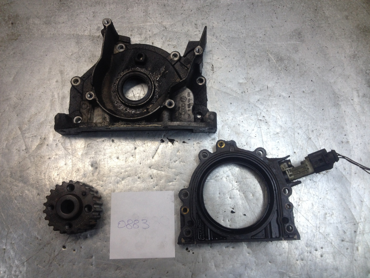 Крышка коленвала, дачтик оборотов, шестерня AUDI / SEAT / SKODA / VW ...