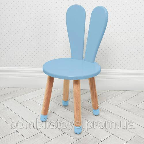 Стульчик ARINWOOD Зайчик Пастельно-синий Круглое сиденье 04-2BLAKYTN ...