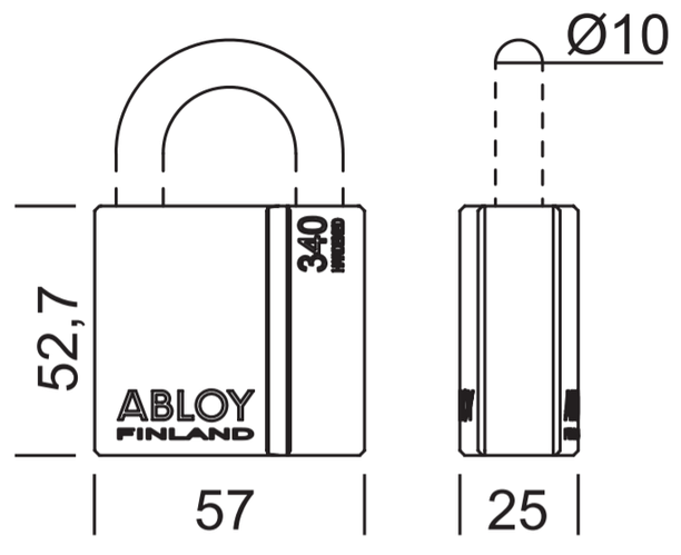 Замок навесной ABLOY PL340 SENTRY BA66EE 2KEY 50 мм 10 мм хром (Финляндия) (ID#1464919322), цена ...