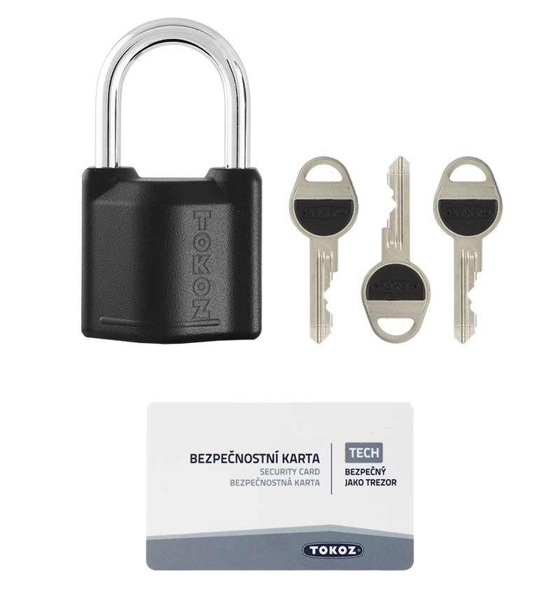 Замок навісний TOKOZ OMEGA 50 3KEY TKTECH 50мм 8мм чорний (Чехія ...